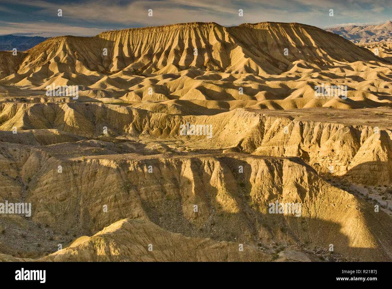 East Mesa over Elephant Knees and Mud Hills in Carrizo Badlands seen ...