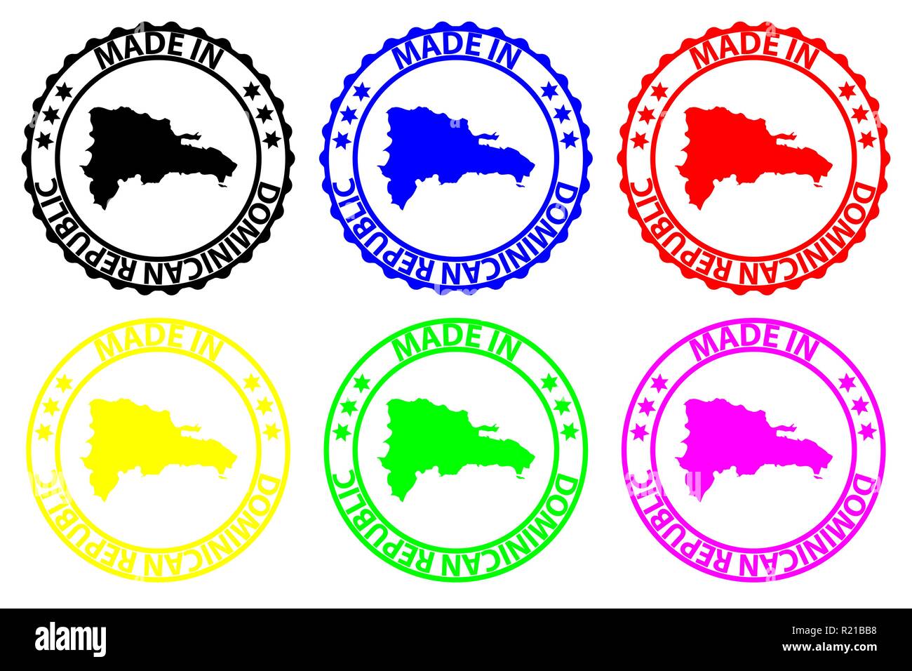 Made in Dominican Republic - rubber stamp - vector, Dominican Republic ...