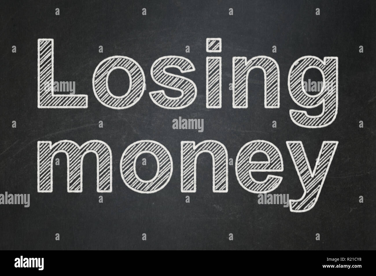 Banking concept: Losing Money on chalkboard background Stock Photo - Alamy