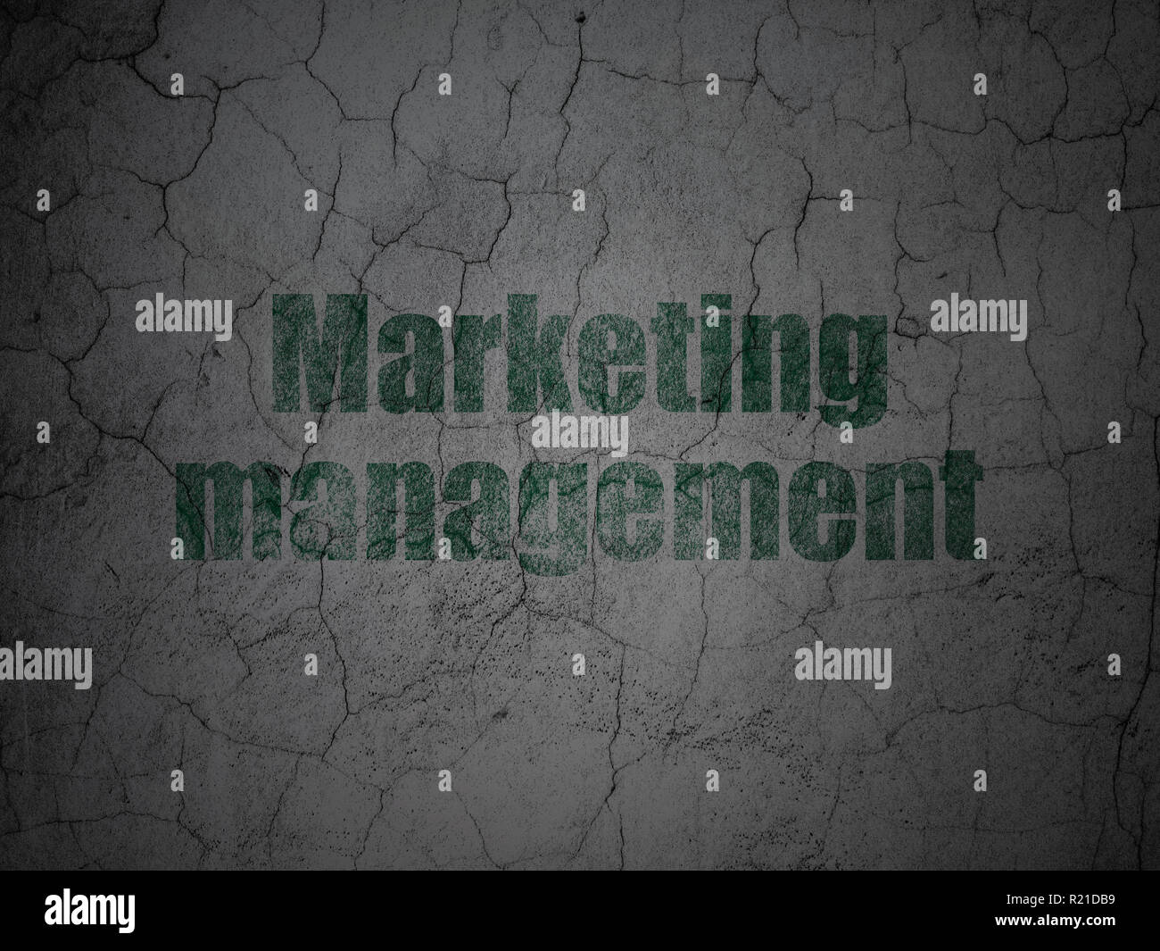 Advertising concept: Marketing Management on grunge wall background ...