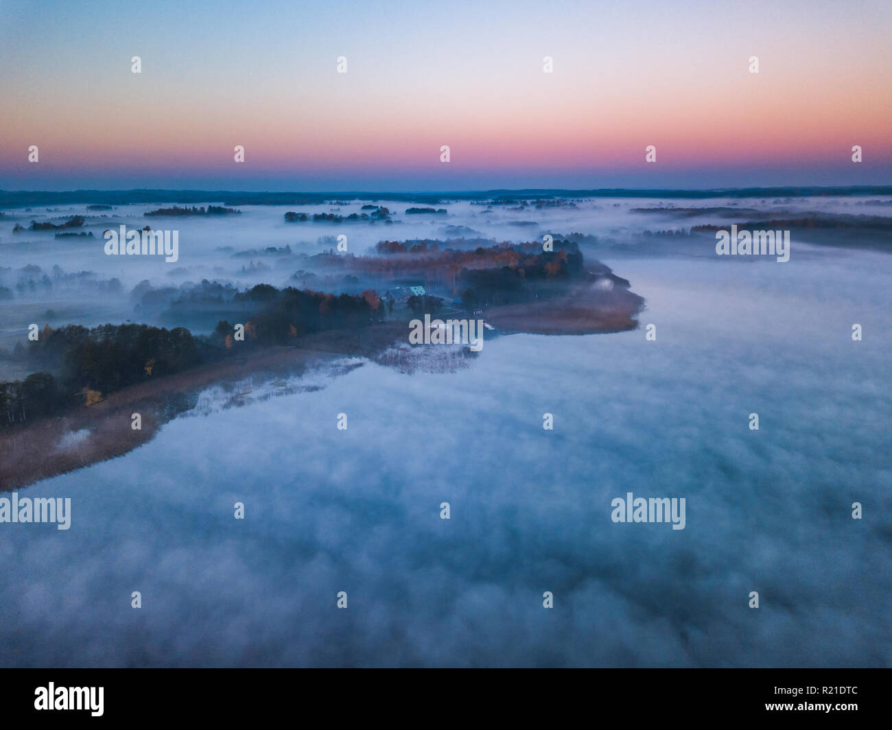Panoramic summer landscape forest aerial hi-res stock photography and ...