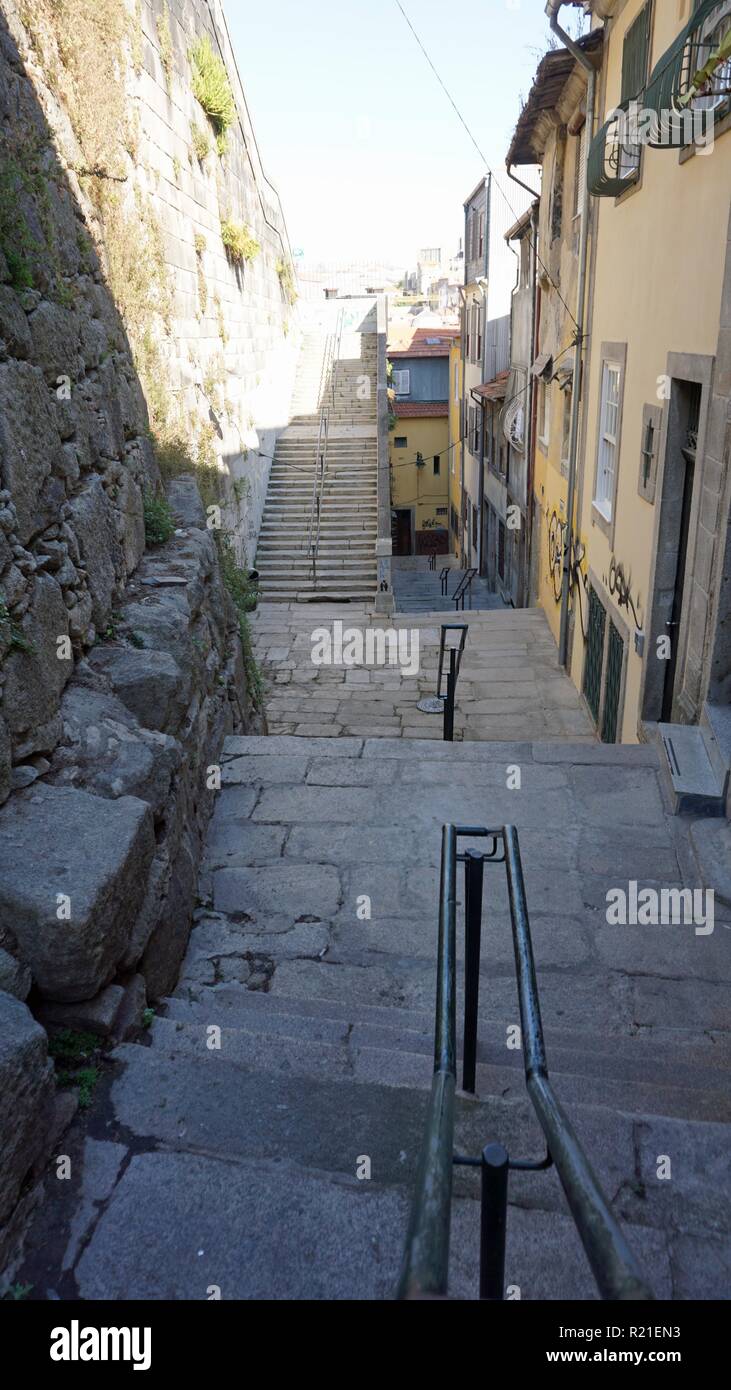 famous town porto in portugal with traditional buildings Stock Photo ...
