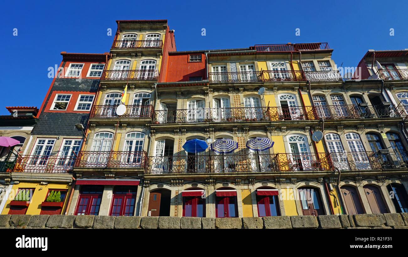 colorful traditional houses in porto in portugal Stock Photo - Alamy