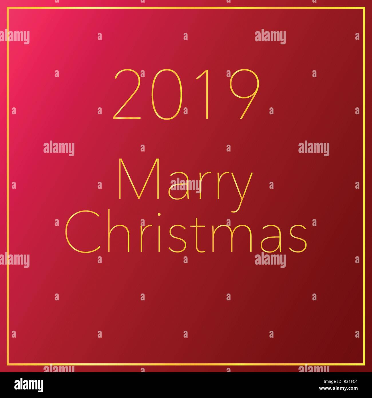 Merry Christmas and Happy New Year background, holiday card 2019. red ...