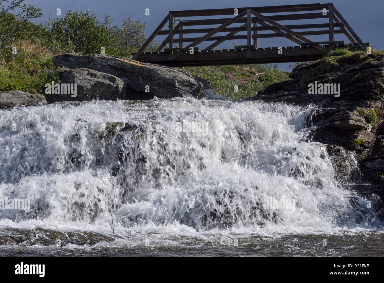 Water foot bridge hi-res stock photography and images - Alamy