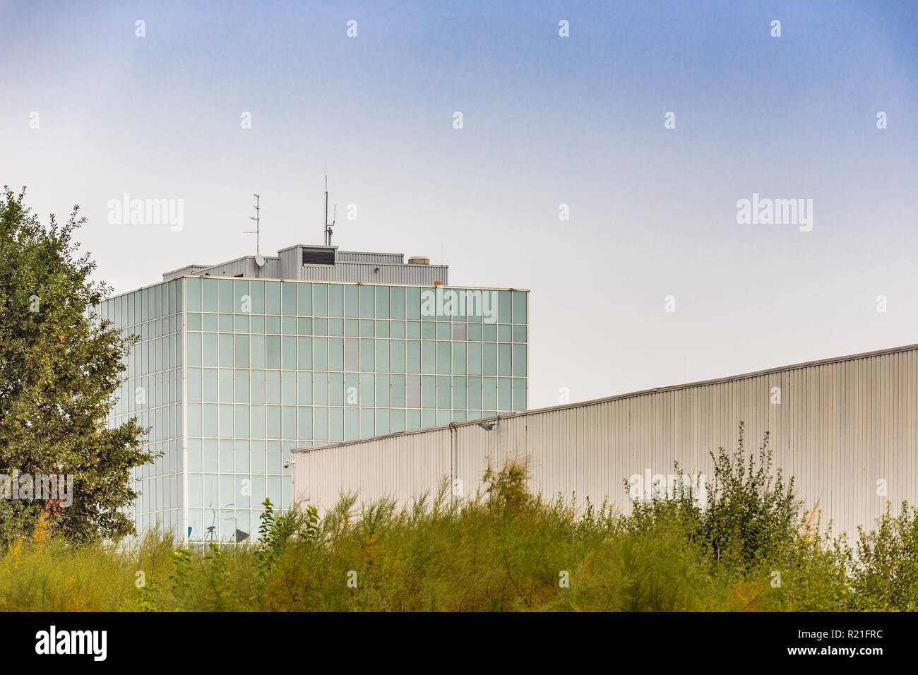 glass building in modern factory Stock Photo - Alamy