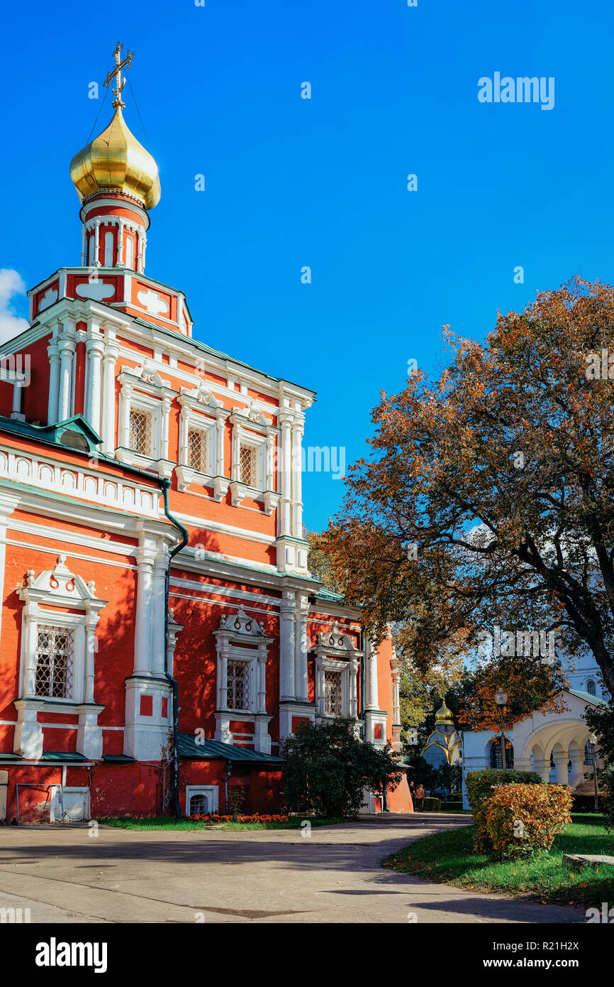 Uspenskaya Church in Novodevichy Convent in Moscow in Russia Stock ...