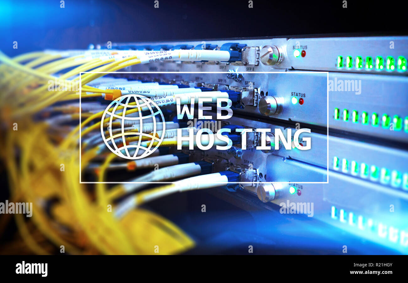 Web Hosting, providing storage space and access for websites Stock ...