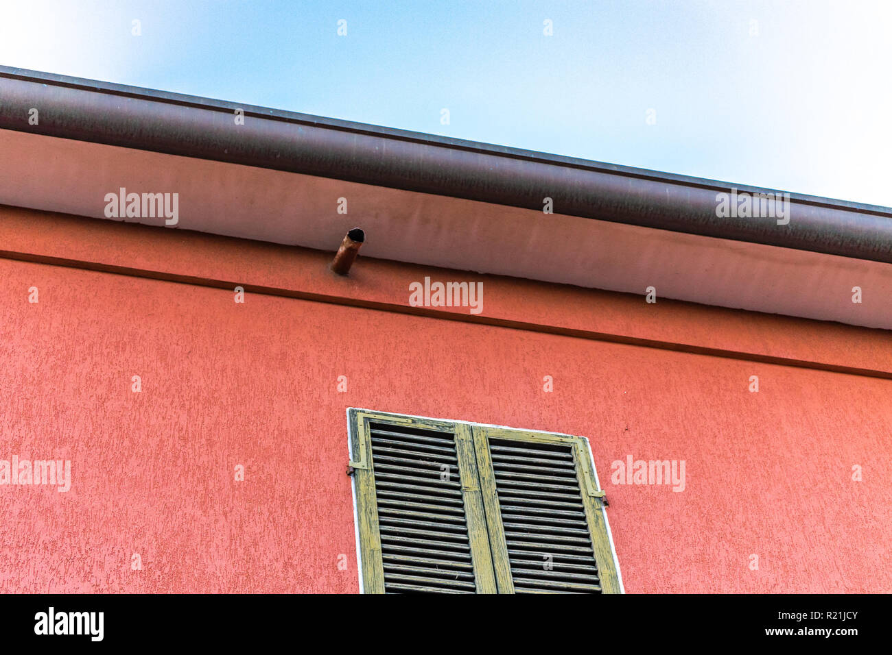 rusty Gutter pipe in old house Stock Photo - Alamy