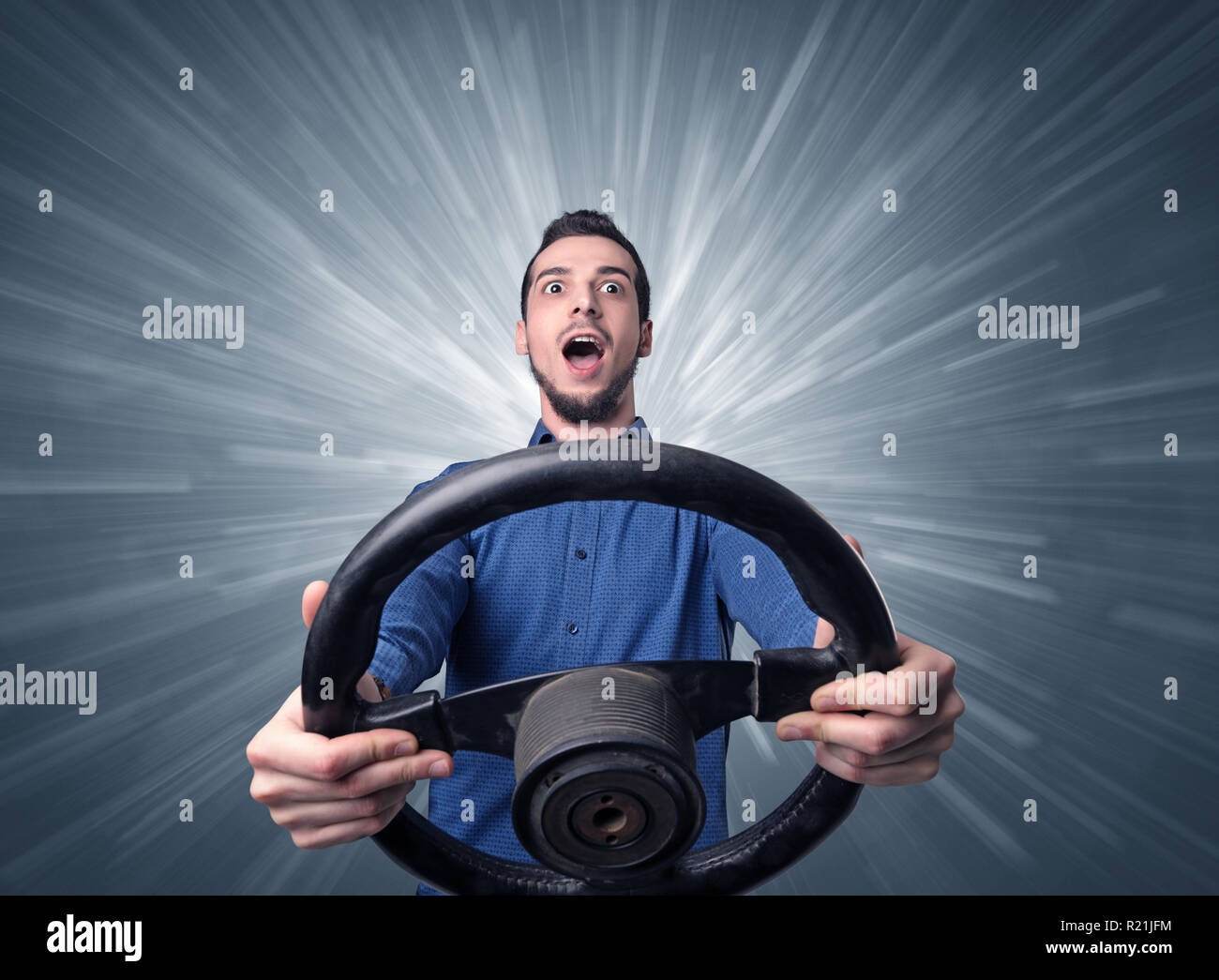 Man Behind Steering Wheel High Resolution Stock Photography and Images ...