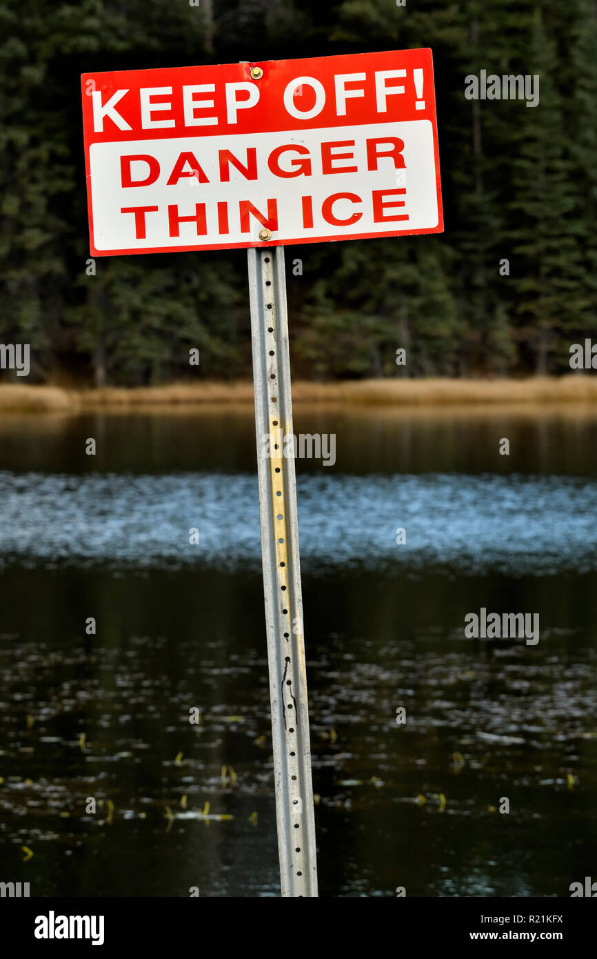 Thin ice warning hi-res stock photography and images - Alamy