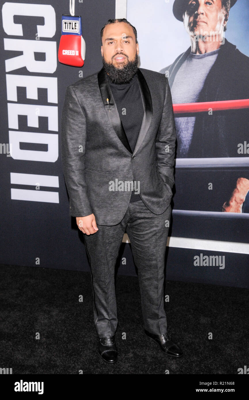 NEW YORK, NY - NOVEMBER 14: Steven Caple Jr. attends 'Creed II' World ...