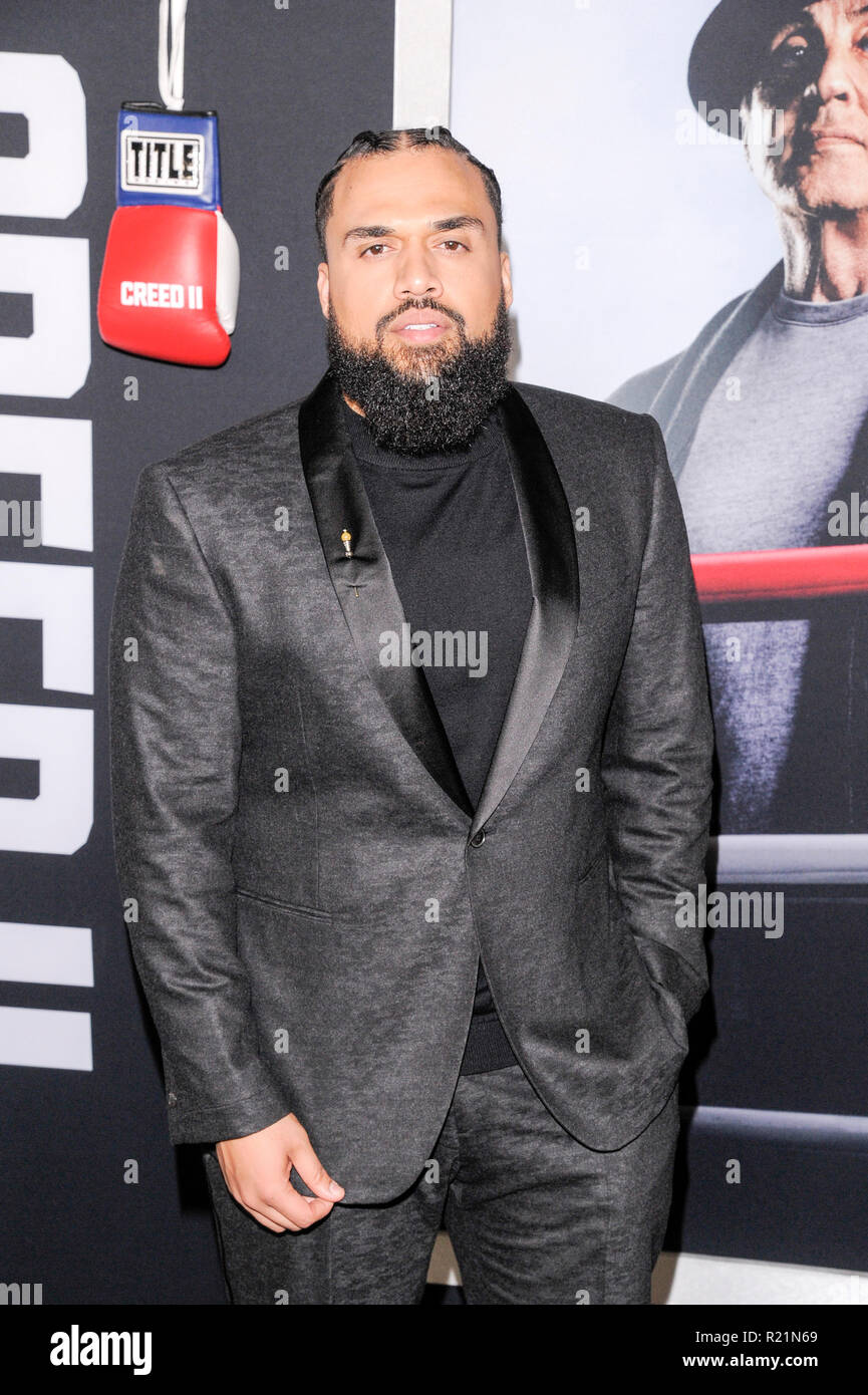NEW YORK, NY - NOVEMBER 14: Steven Caple Jr. attends 'Creed II' World ...