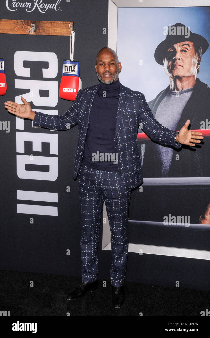 NEW YORK, NY - NOVEMBER 14: Bernard Hopkins attends 'Creed II' World ...