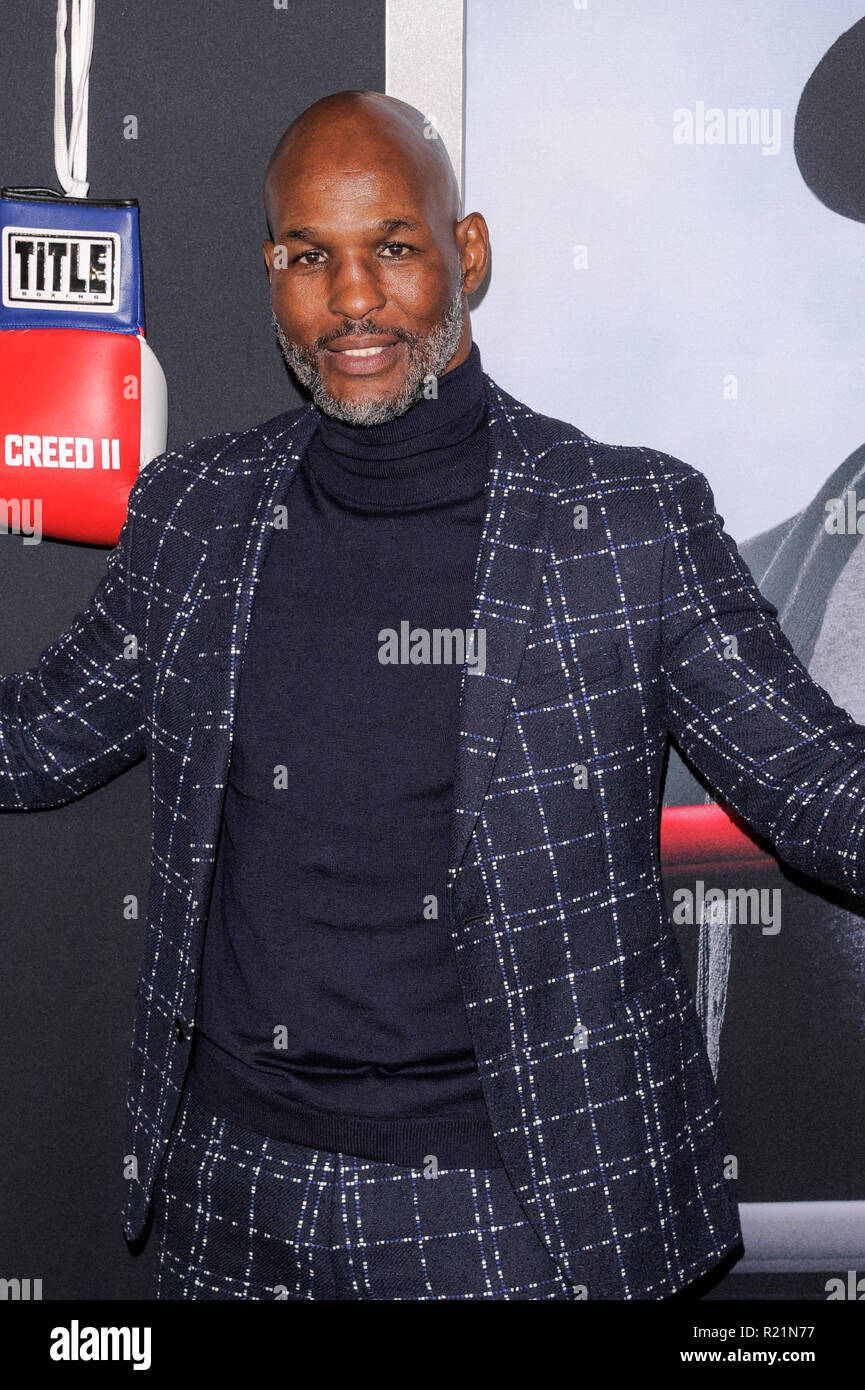 NEW YORK, NY - NOVEMBER 14: Bernard Hopkins attends 'Creed II' World ...