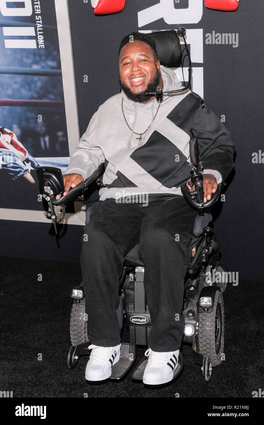 NEW YORK, NY - NOVEMBER 14: Eric LeGrand attends 'Creed II' World ...