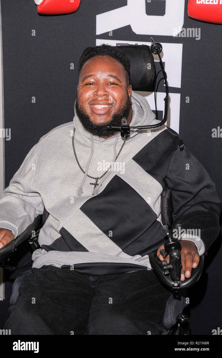 NEW YORK, NY - NOVEMBER 14: Eric LeGrand attends 'Creed II' World ...