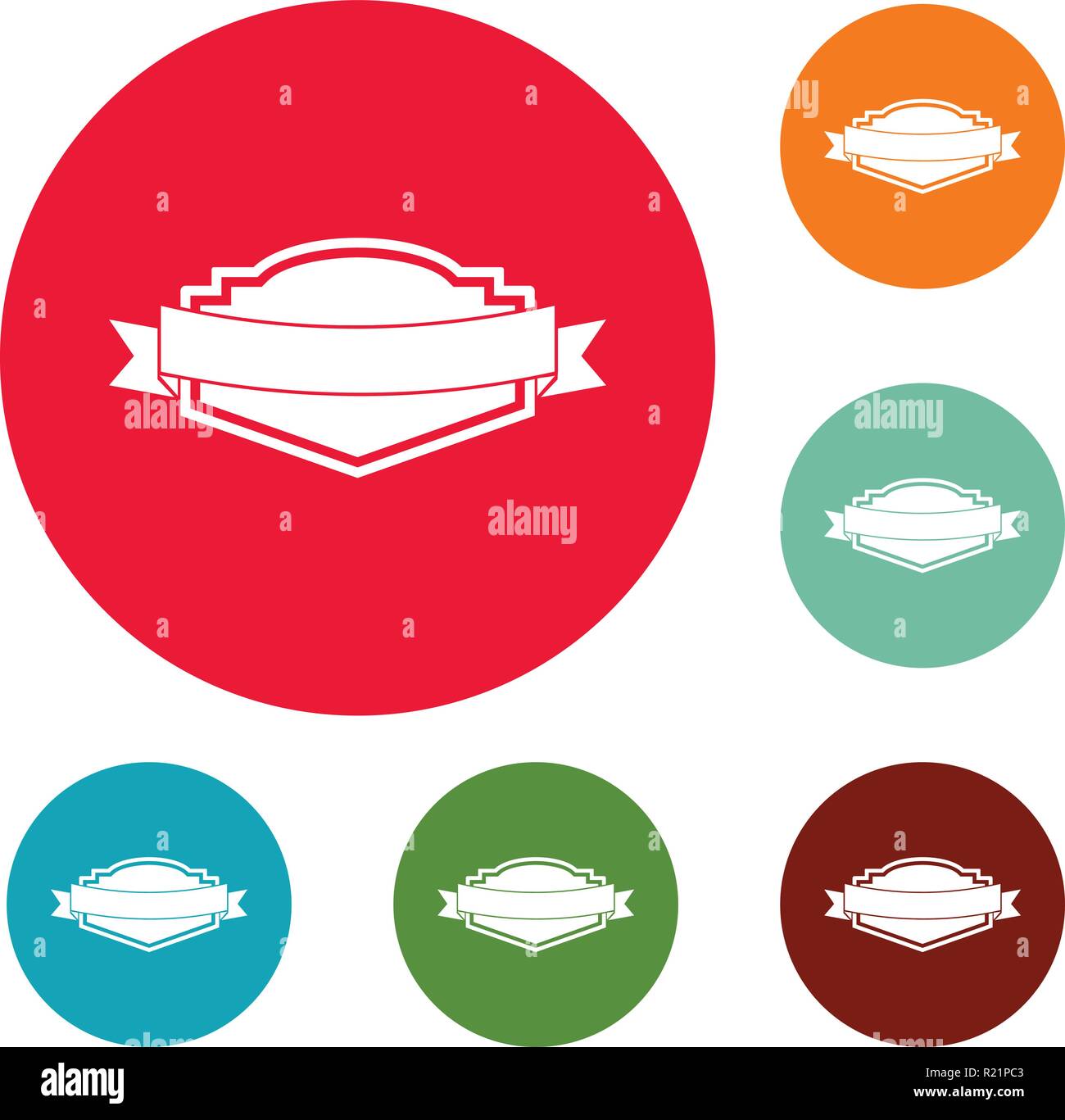 Badge label icons circle set vector isolated on white background Stock ...