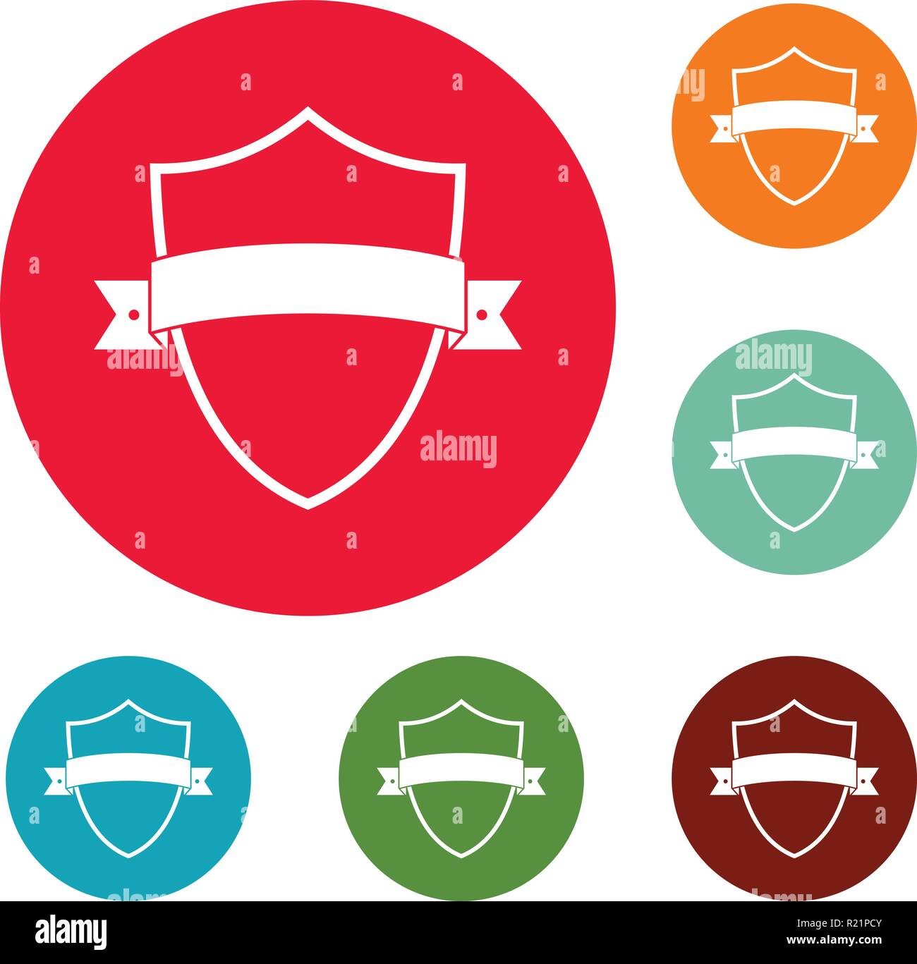 Badge element icons circle set vector isolated on white background ...