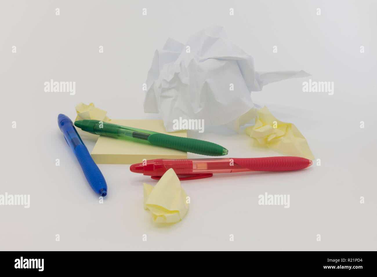 paper and pen, placed on a white background Stock Photo - Alamy