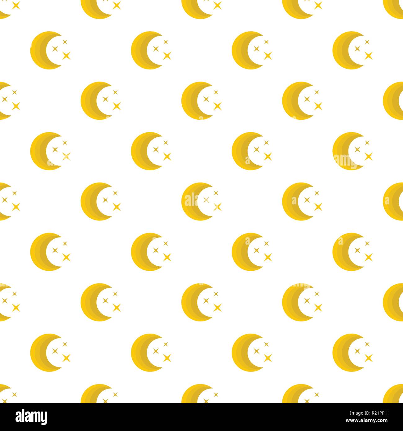 Moon night pattern seamless in flat style for any design Stock Vector ...