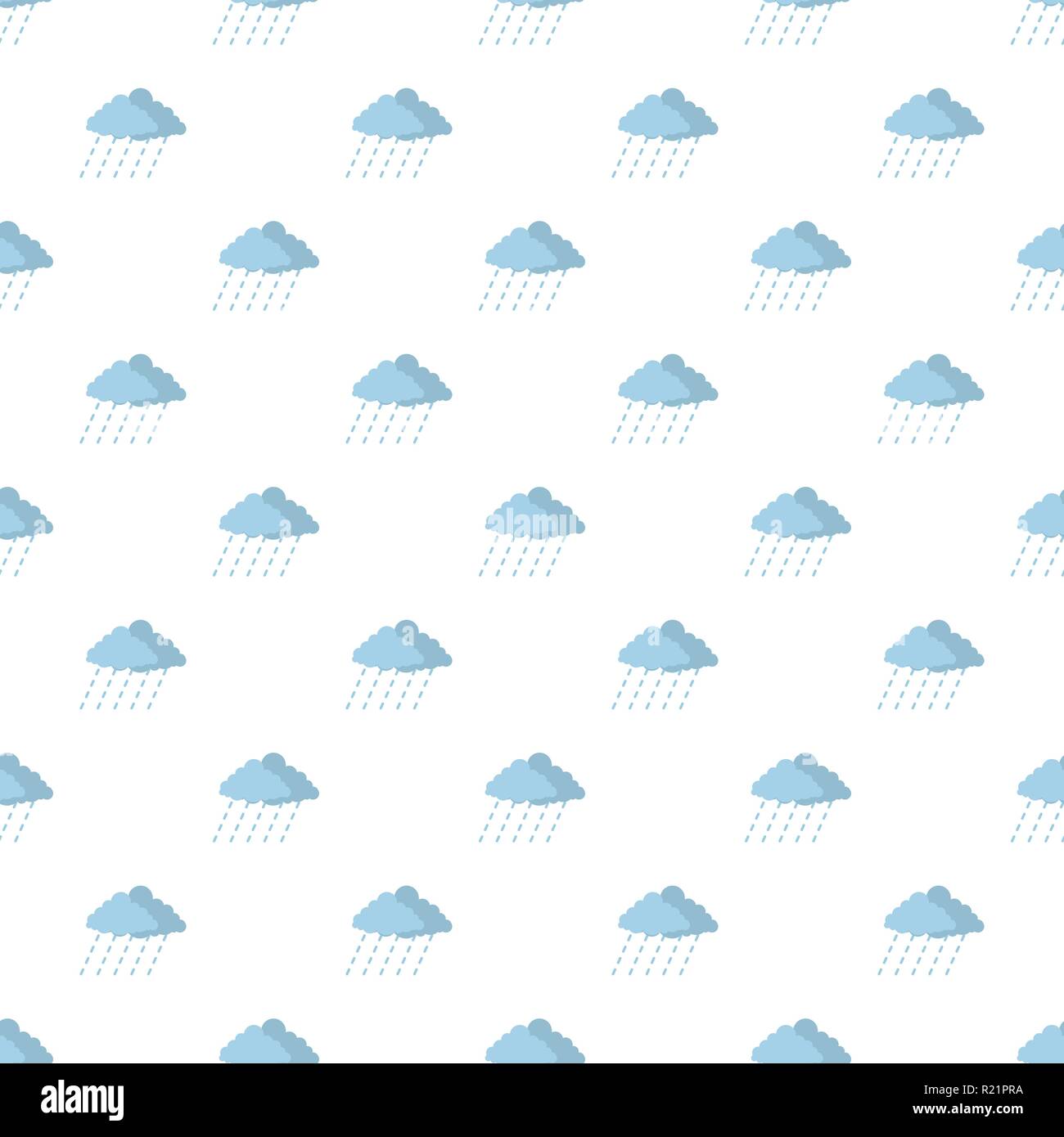 Cloud rain storm pattern seamless in flat style for any design Stock ...