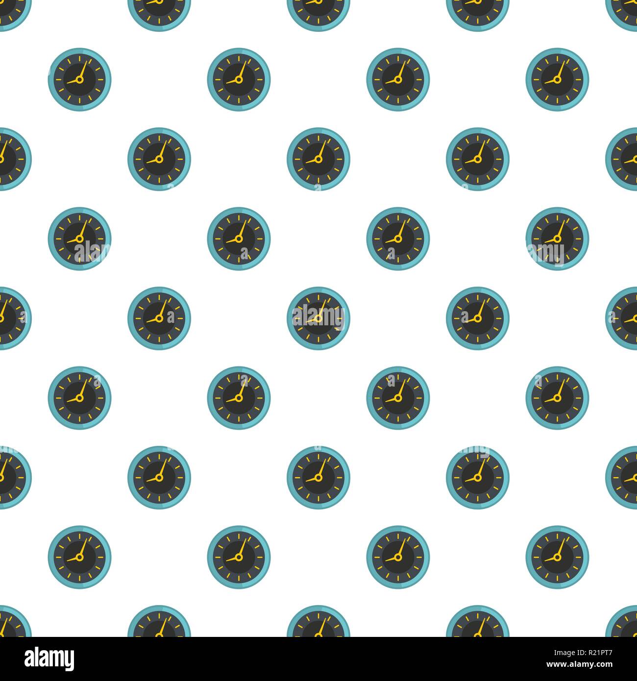 Clock pattern seamless in flat style for any design Stock Vector Image ...