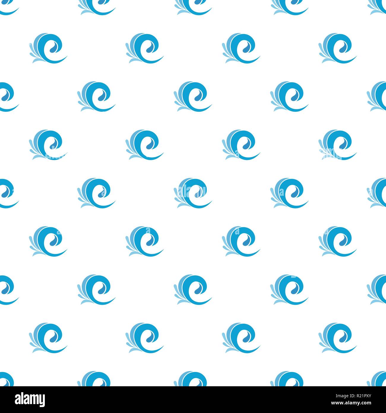 Wave tsunami pattern seamless in flat style for any design Stock Vector ...