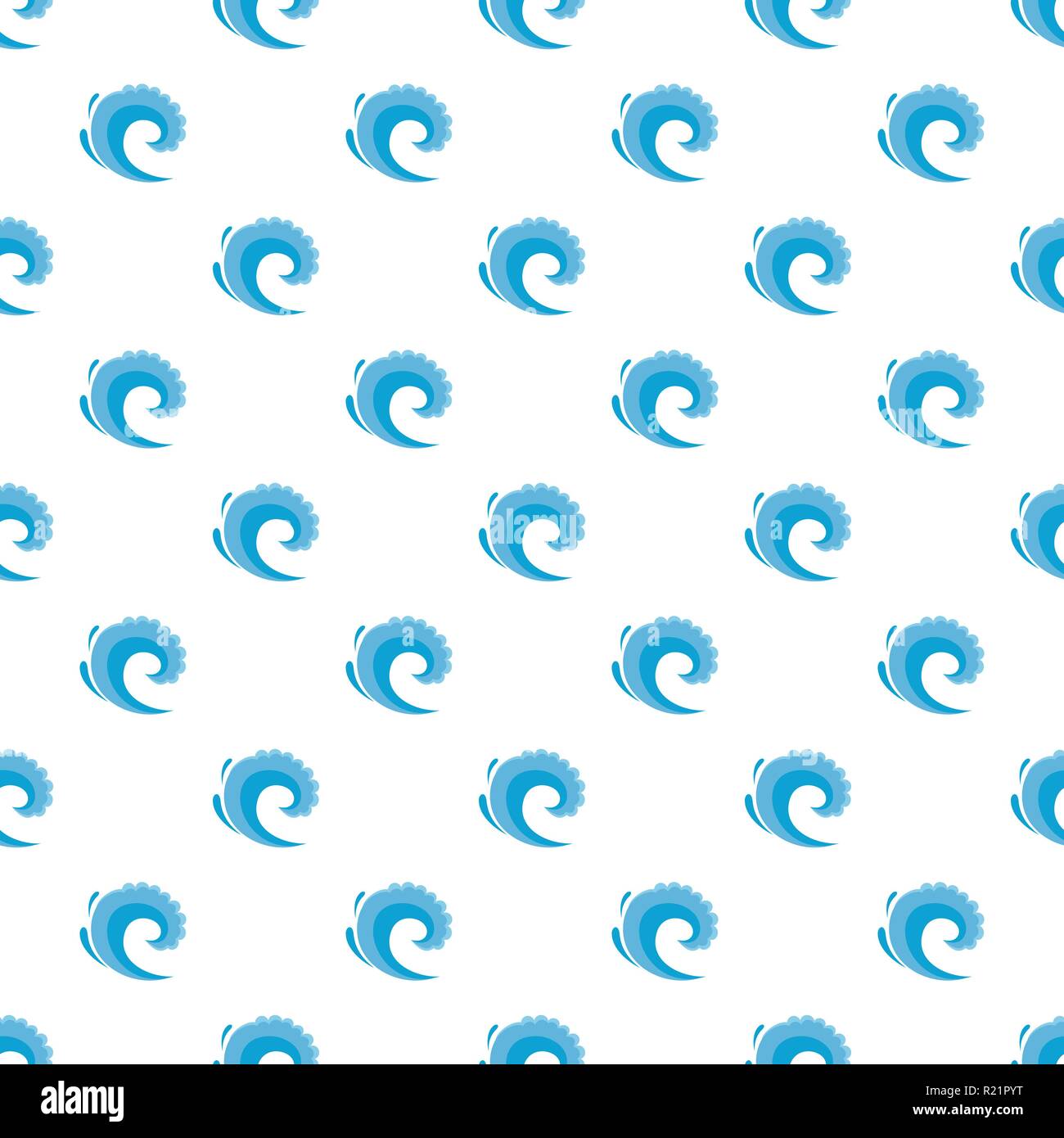 Wave water surfing pattern seamless in flat style for any design Stock ...