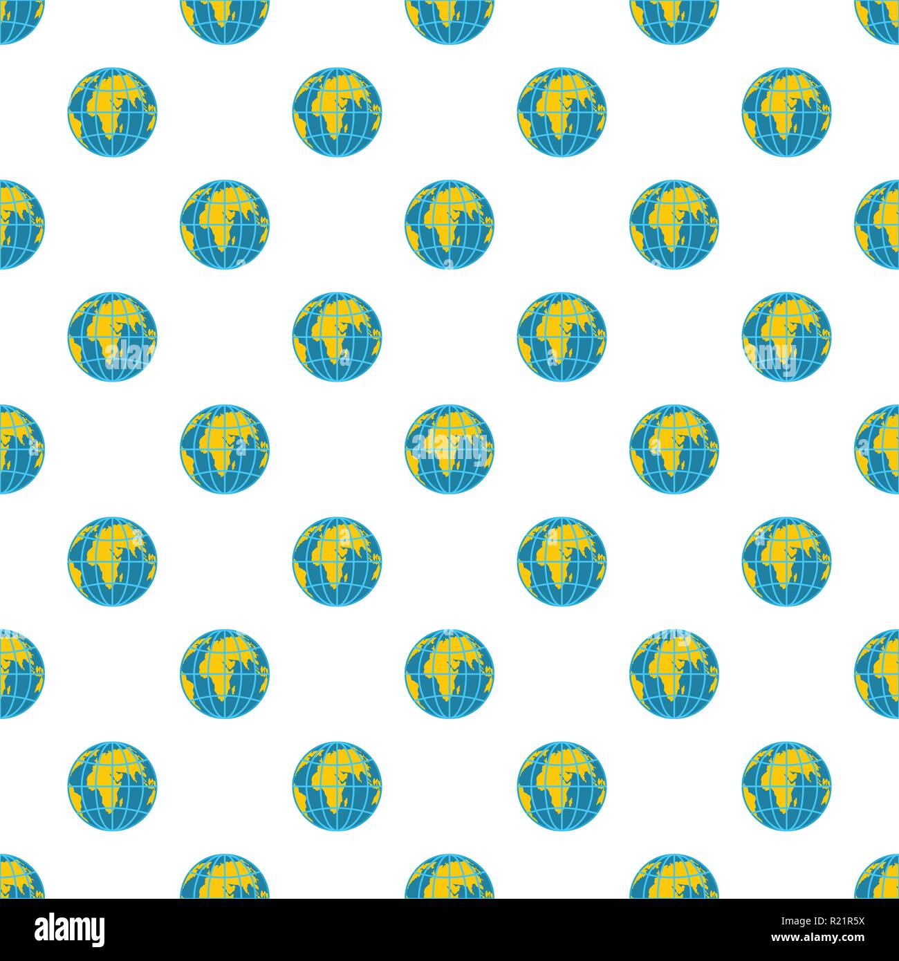 Planet earth pattern seamless in flat style for any design Stock Vector ...