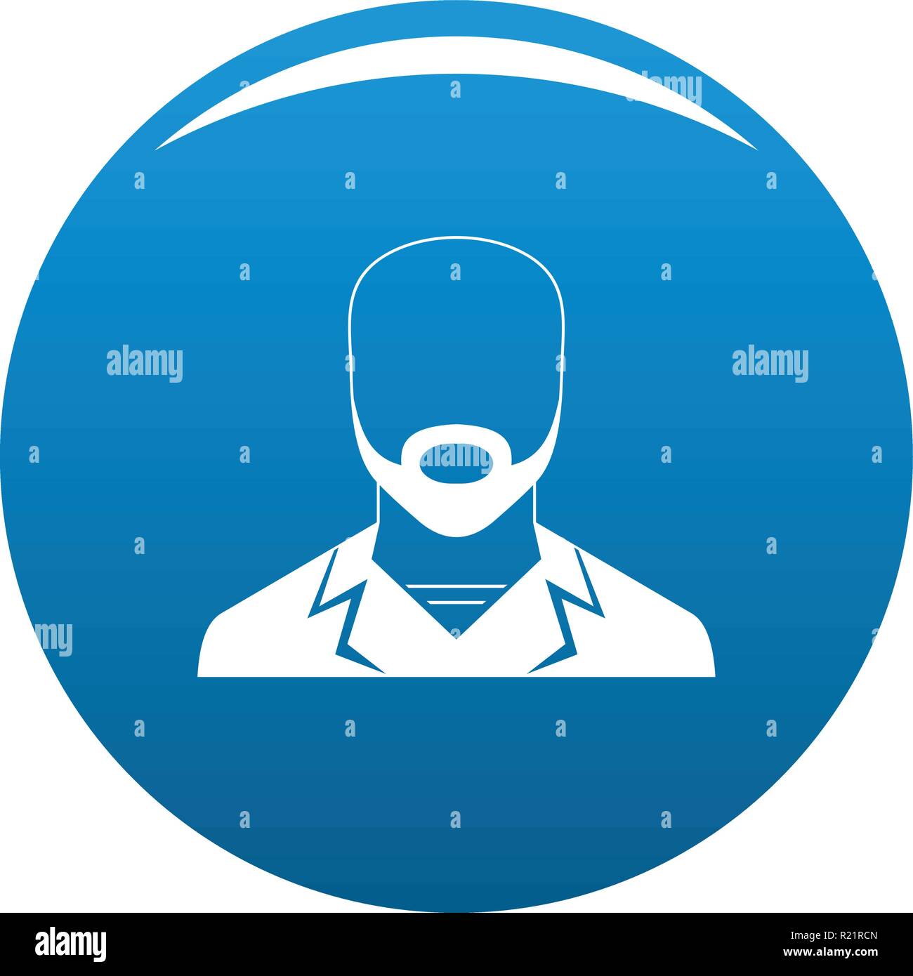 Man avatar icon vector blue circle isolated on white background Stock ...