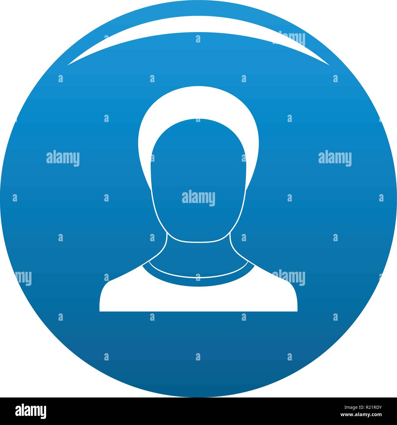 Man avatar icon vector blue circle isolated on white background Stock ...