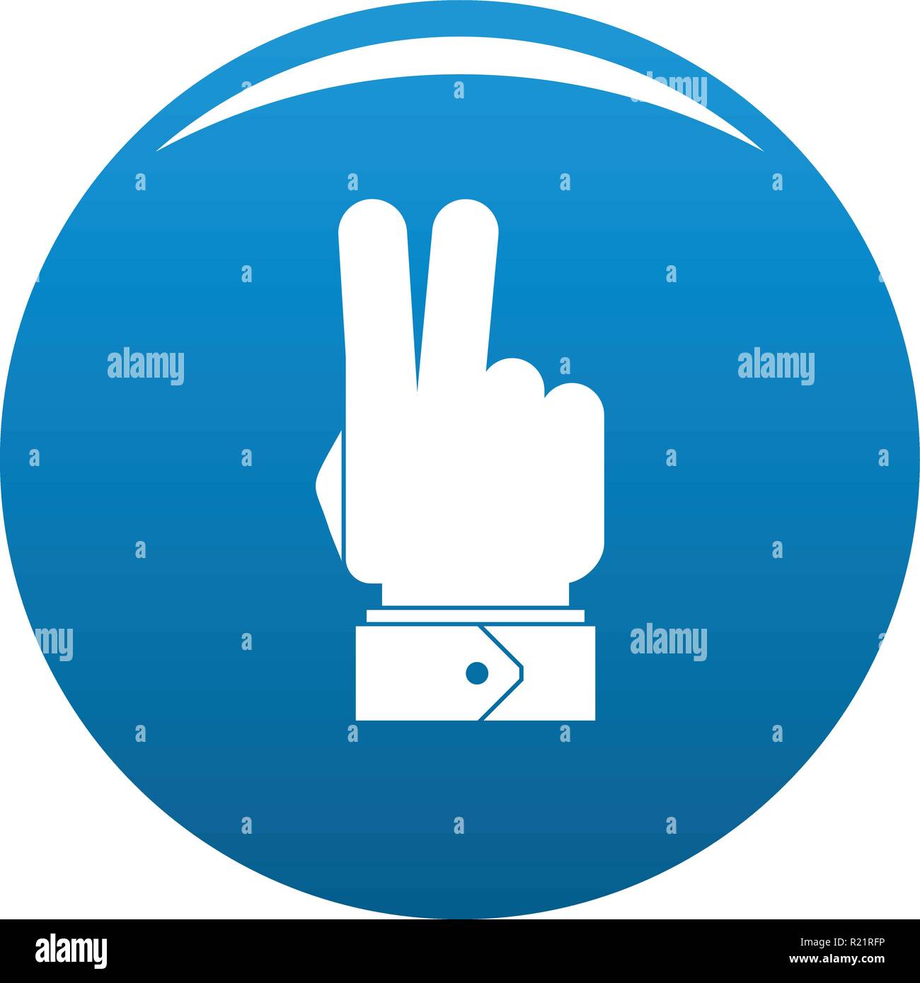 Hand hey icon vector blue circle isolated on white background Stock ...