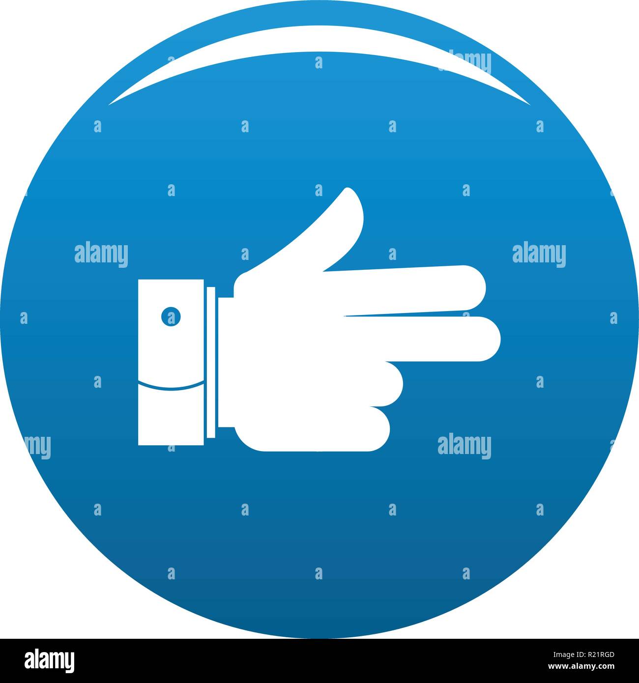 Hand forward icon vector blue circle isolated on white background Stock ...