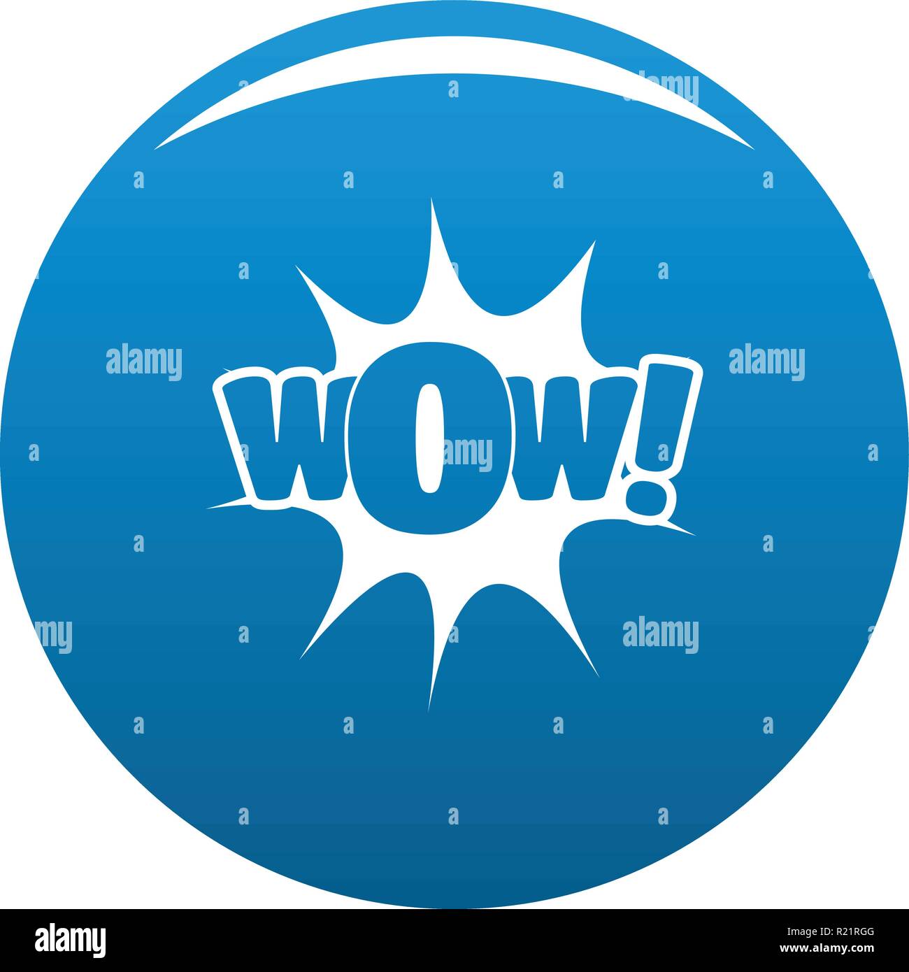 Comic boom icon vector blue circle isolated on white background Stock ...