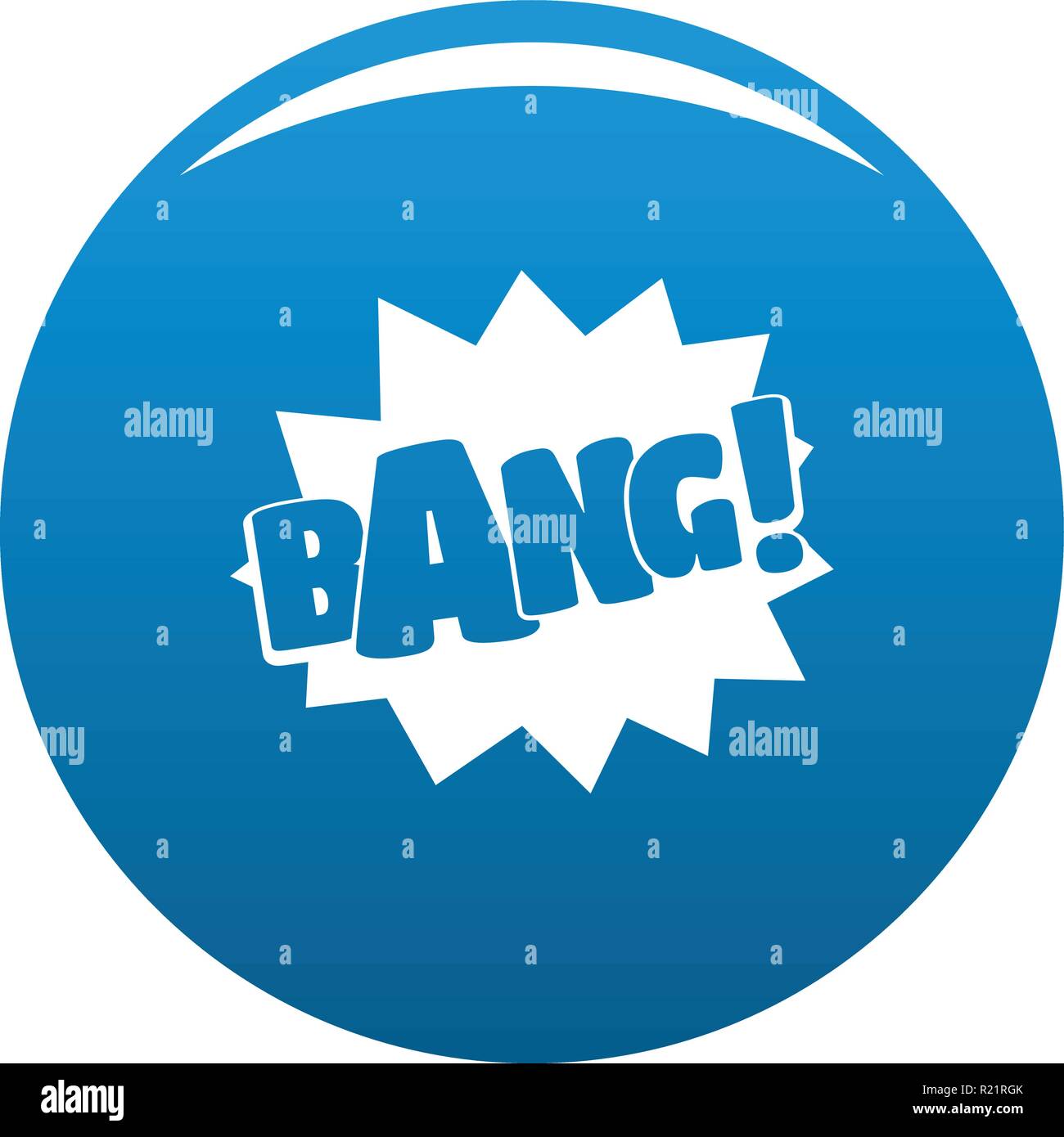 Comic boom bang icon vector blue circle isolated on white background ...