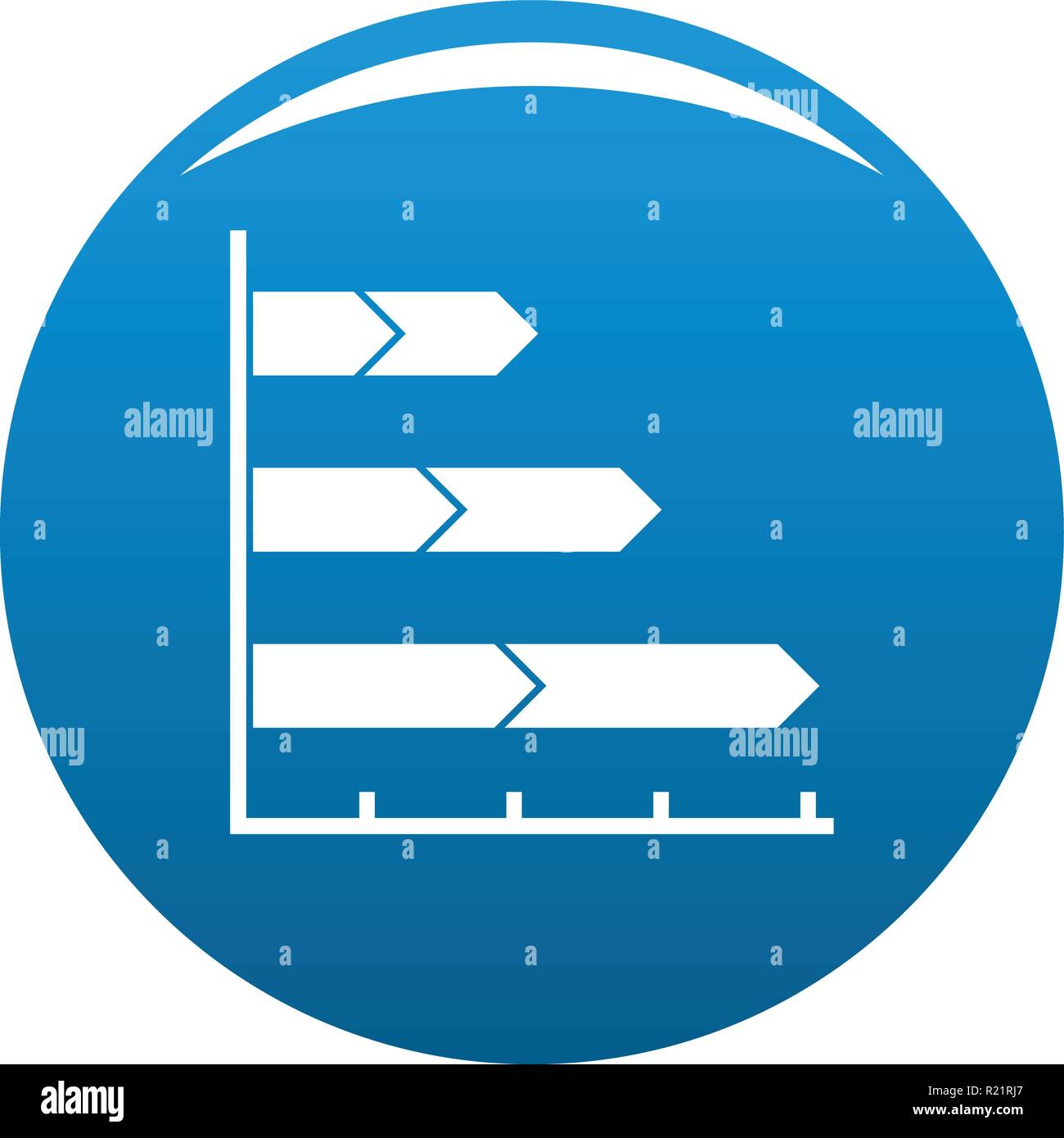 Best graph icon vector blue circle isolated on white background Stock ...