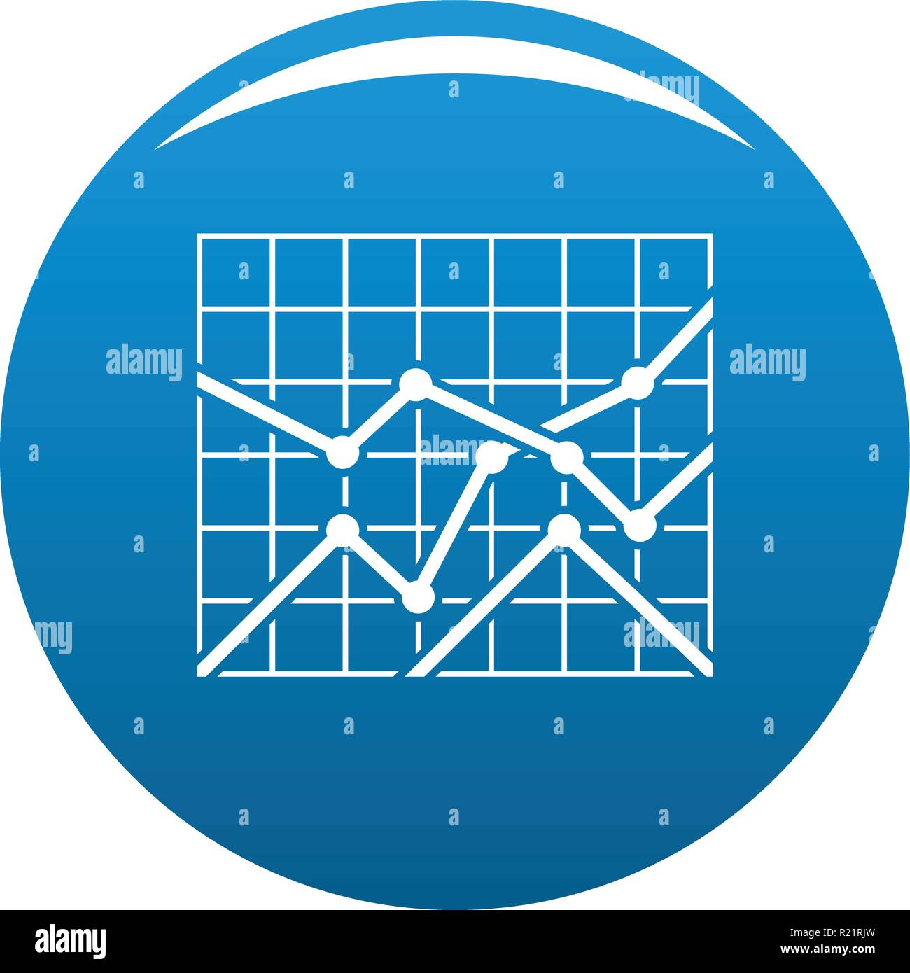 Best chart icon vector blue circle isolated on white background Stock ...