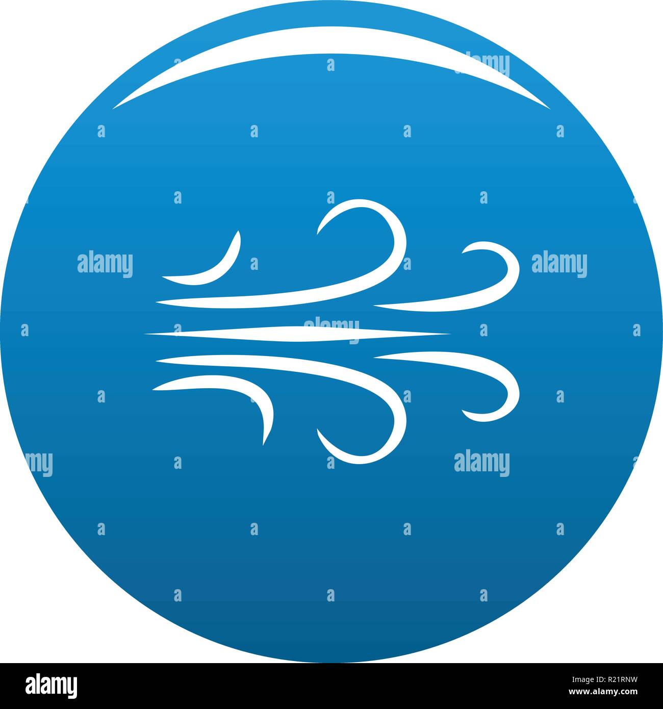 Wind icon vector blue circle isolated on white background Stock Vector ...
