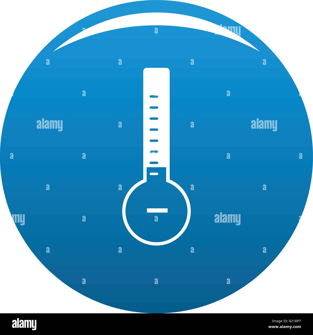 Thermometer cold icon vector blue circle isolated on white background ...