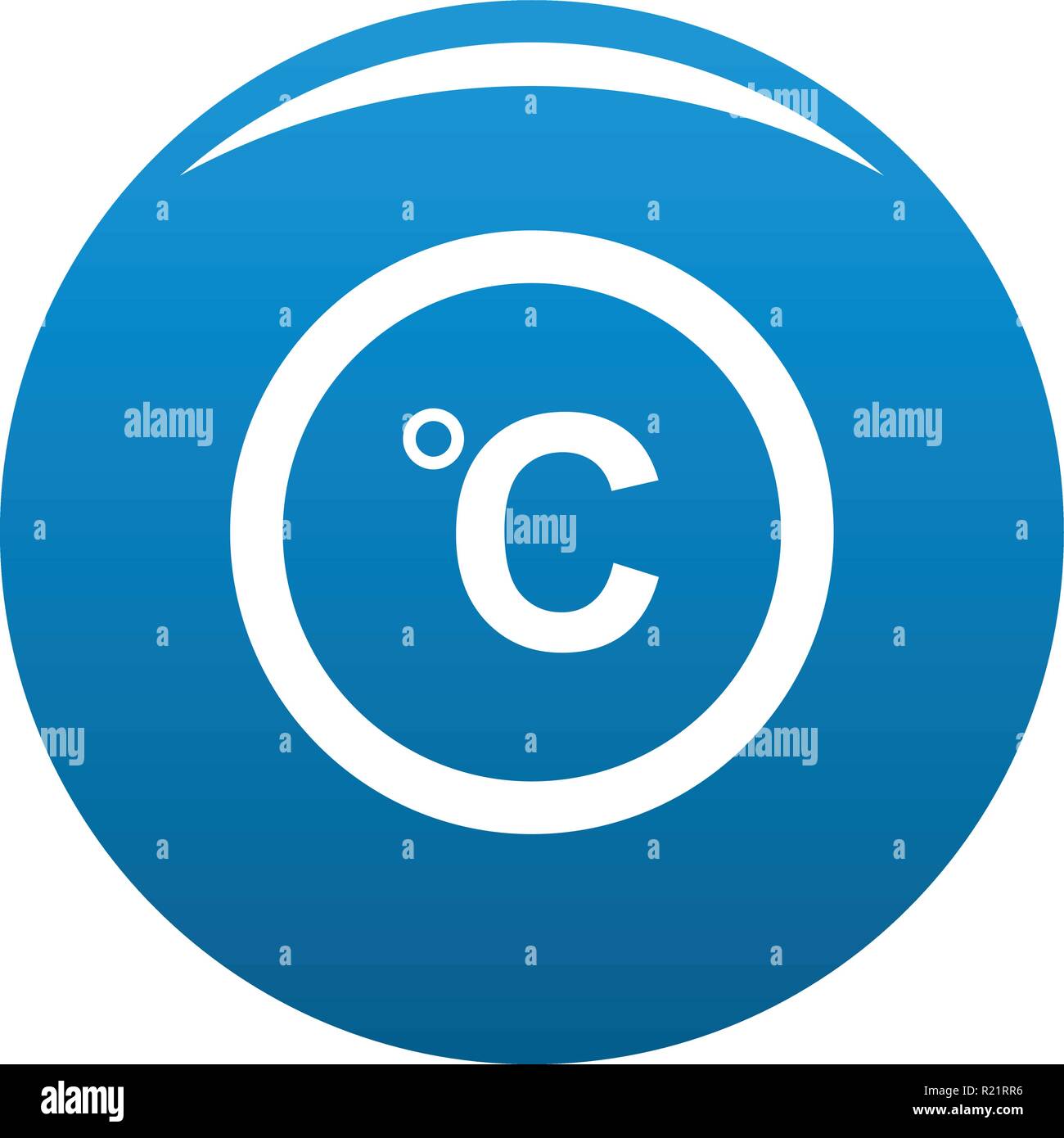 Celsius icon vector blue circle isolated on white background Stock ...