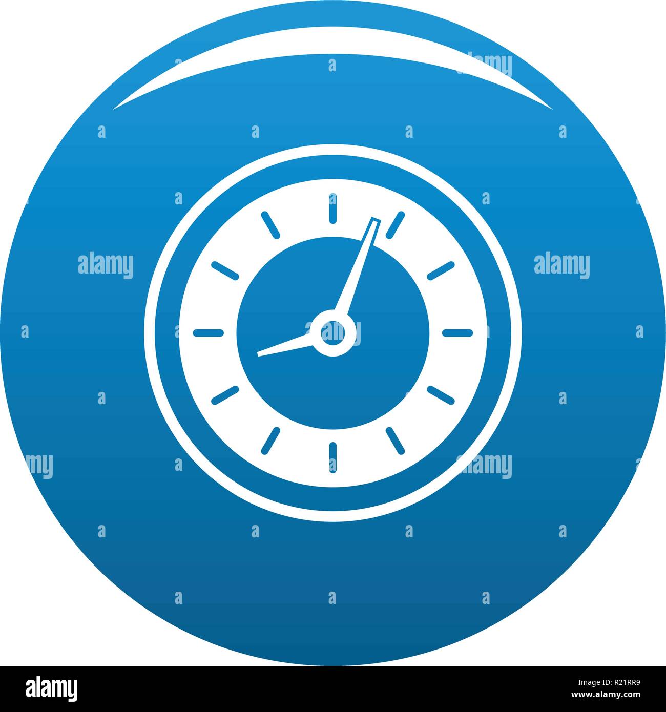 Clock icon vector blue circle isolated on white background Stock Vector ...