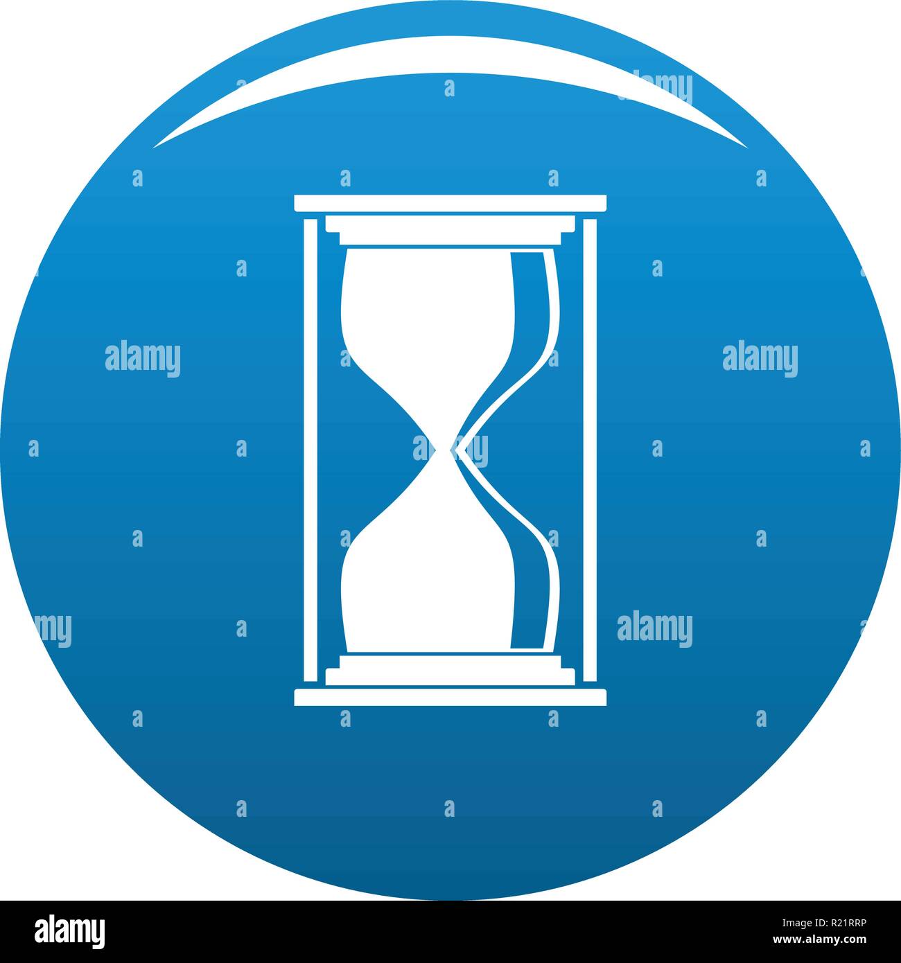Hourglass icon vector blue circle isolated on white background Stock ...