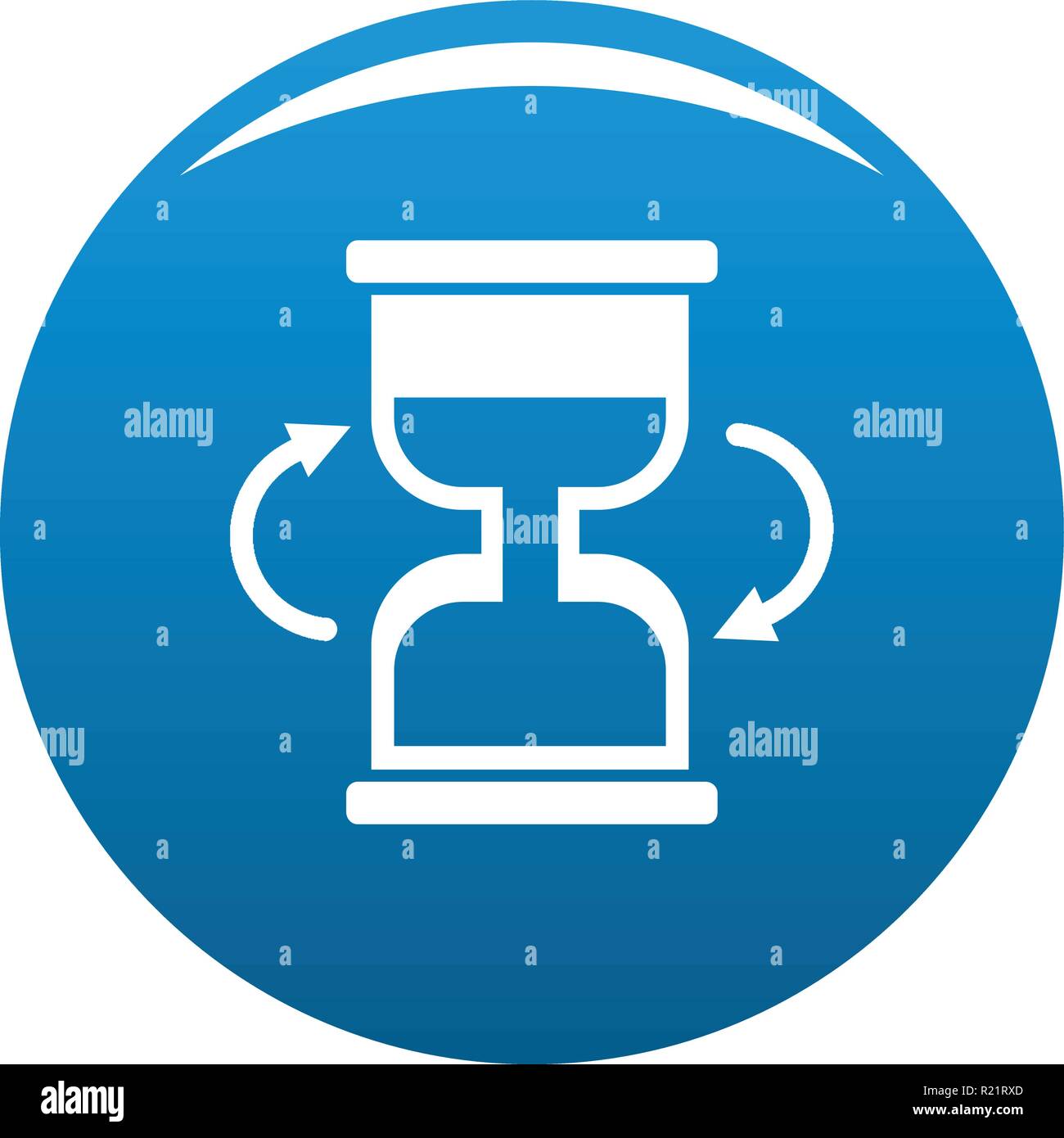 Cursor loading icon vector blue circle isolated on white background ...