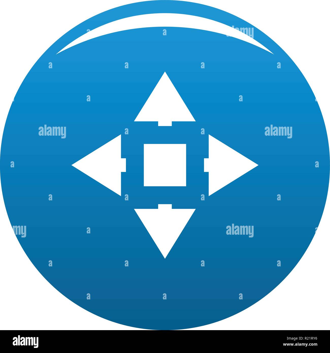 Cursor displacement icon vector blue circle isolated on white background Stock Vector Image ...