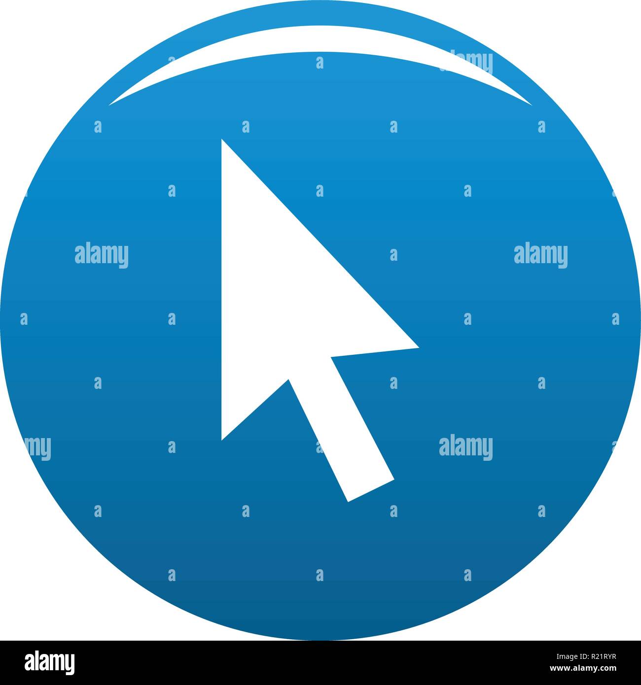 Cursor normal element icon vector blue circle isolated on white background Stock Vector Image ...
