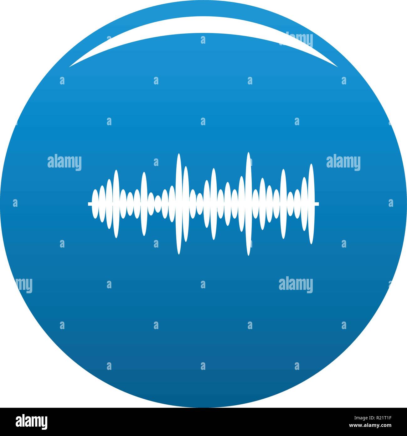 Equalizer tune icon vector blue circle isolated on white background ...