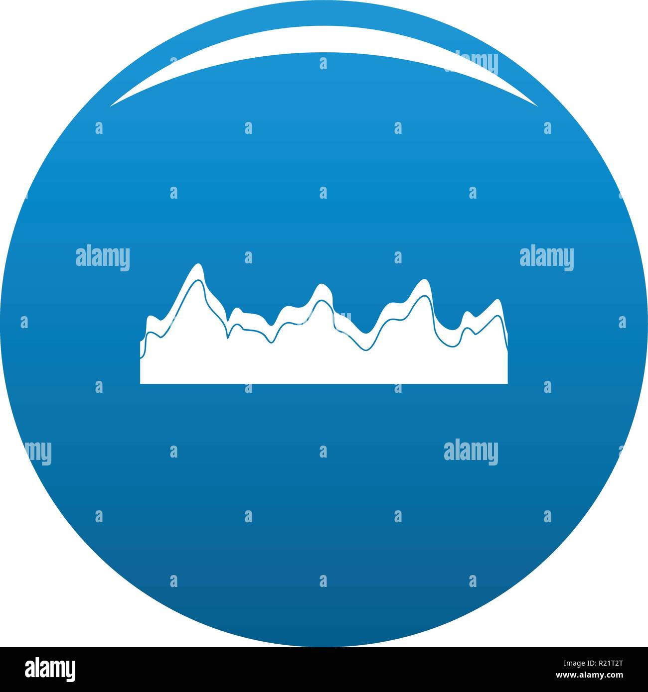 Equalizer song radio icon vector blue circle isolated on white ...