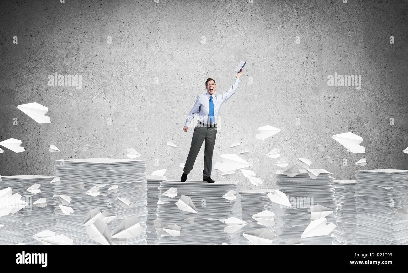 Study hard to become successful businessman Stock Photo - Alamy