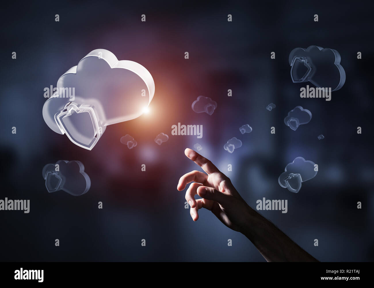 Computer and internet security concept presented by icon cloud Stock ...